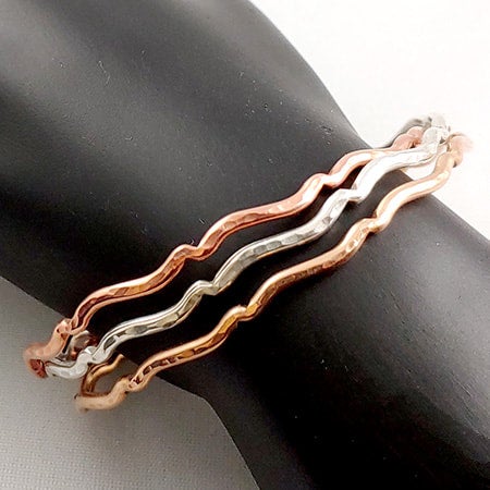 Fancy-Wave-Slim-Cuff-Bracelet | Slinky Lynnx Chic