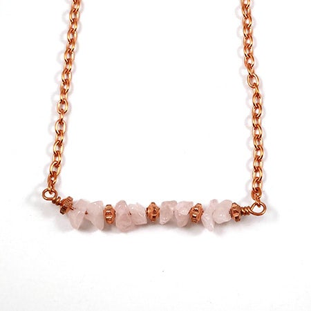 Rose-Quartz-Copper-Necklace | Slinky Lynnx Chic